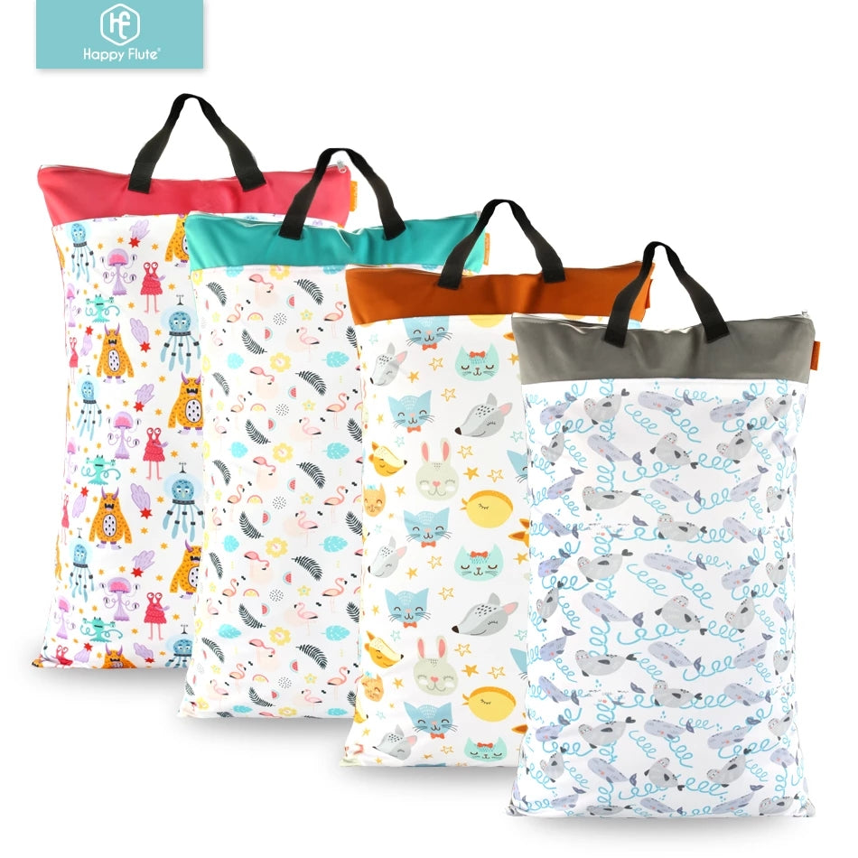 Happy flute 1 pcs Large Hanging Wet/Dry Pail Bag for Cloth Diaper,Inse ...