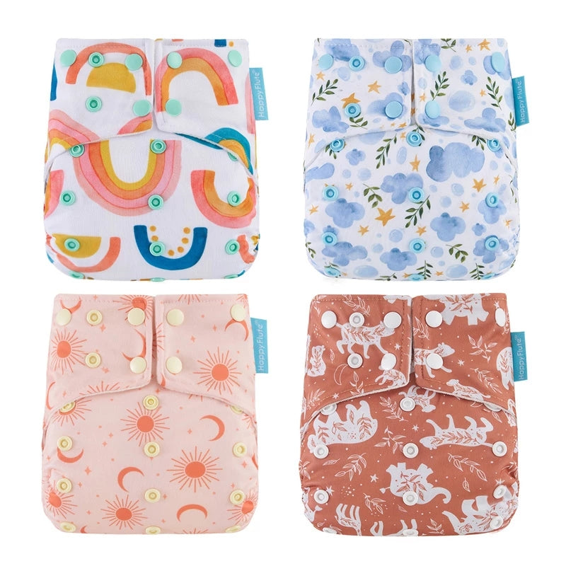 Happyflute New Design Soft Velvet Inner Cloth Diaper Removable Bamboo ...